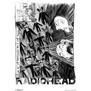 Radiohead - Scribble Art Poster - 24 x 36 Inch - Bed Bath & Beyond ...