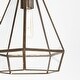 Prima Gold Metal and Glass Pyramid Pendant Light - 10"W x 10"D x 13"H ...