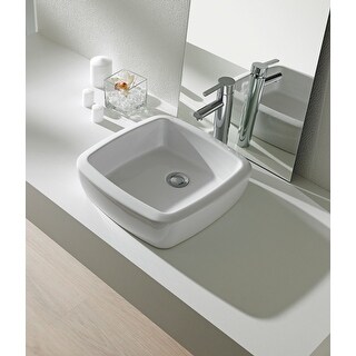 Bissonnet 34040 Universal EOS 15-3/5" Vessel Rear Drain Bathroom Sink ...