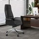 Summit High-Back Swivel Leather in Metal Frame Office Desk Chair with ...