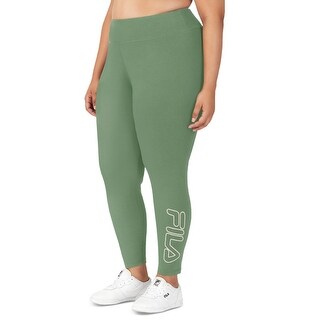 Fila Women's Strut Mid Rise Logo 7/8 Leggings Green - Bed Bath & Beyond ...