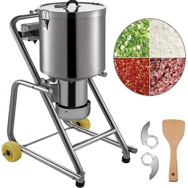 Commercial Food Processor 32L Stainless Steel Grain Grinder 1500W Electric Grinder Cutter Mixer ...