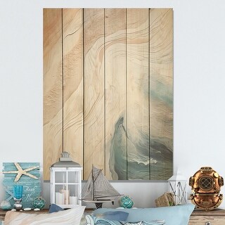 DESIGN ART "Modern Blue And Beige Sand Aerial View" Coastal Beach Sand ...