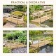 Outsunny 7' Wooden Garden Bridge with Safety Rails, Backyard Footbridge ...