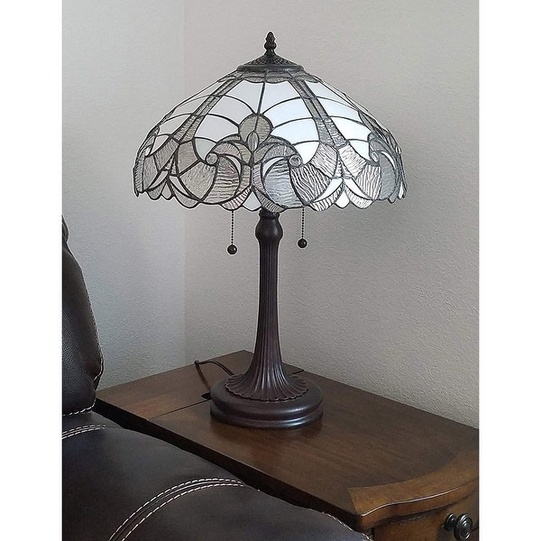 Tiffany Style White Table Lamp Amora Lighting - Bed Bath & Beyond ...
