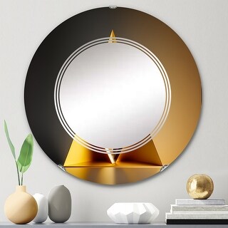 Designart 'Monochrome Sacred Geometry IV' Printed Modern Midcentury ...