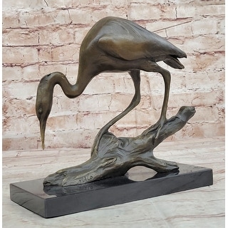 Crane Stork Egret Heron Water Bird Bronze Statue Sculpture Original Art ...