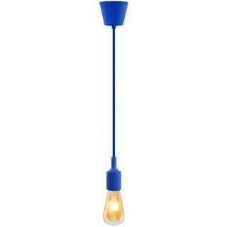 Single Socket Pendant Light Fixture, Fabric Insulating Lamp Cord - Bed ...