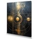 Designart "Ancient Wisdom Of Atlantis Retro Geometry Gold I" Modern ...