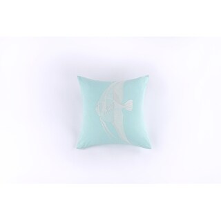 Cottage Home Blue & White Moorish Idol Fish Cotton Throw Pillow - Bed ...