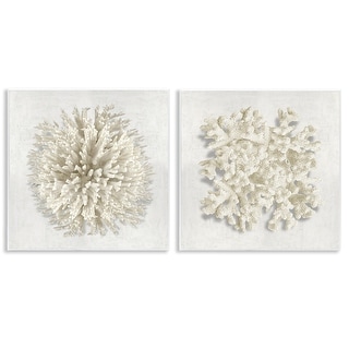 Stupell Distinct Natural Coral Wall Plaque Art Design By Caroline Kelly ...