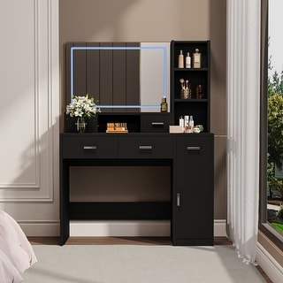 Smart mirror dressing table with drawers and storage cabinet,Dressing ...