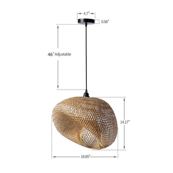 EcoChic Bamboo Weave Creations/Woven Lighting/Rattan/Natural/Wicker ...