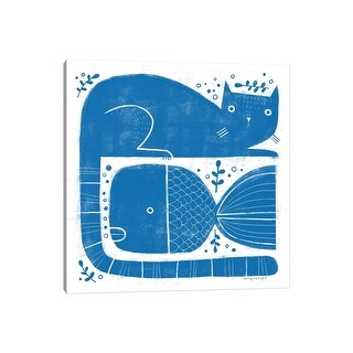 iCanvas "Cat - Fish" by Terry Runyan Canvas Print - Bed Bath & Beyond ...