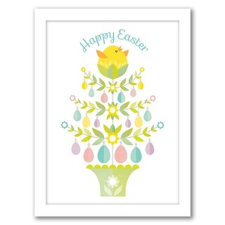 Happy Easter 2 by Amanda Shufflebotham White Framed Wall Art ...