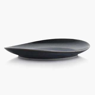 11-Inch Black Porcelain Dinner Plate - 6 Piece Set - Bed Bath & Beyond ...