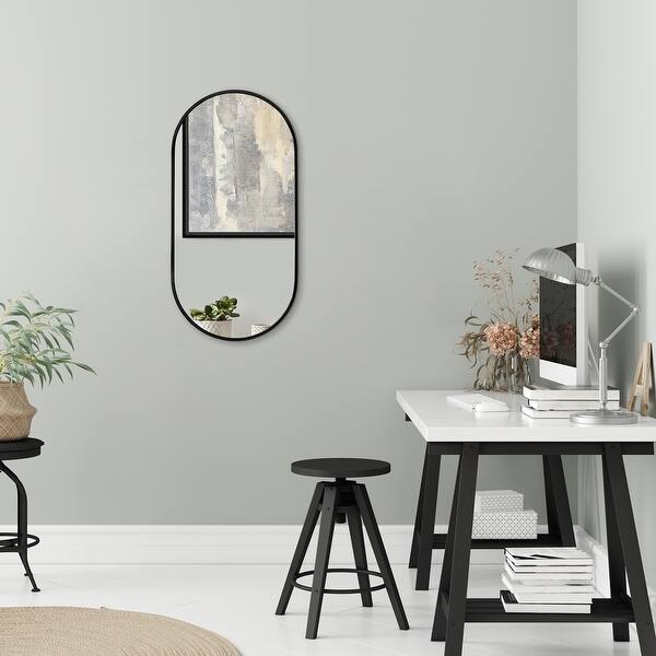 black oval shape mirror