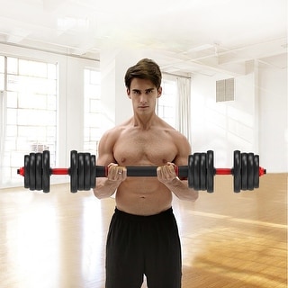 66Lb Adjustable Dumbbells Barbell Set, Weights Dumbbell with Connecting ...