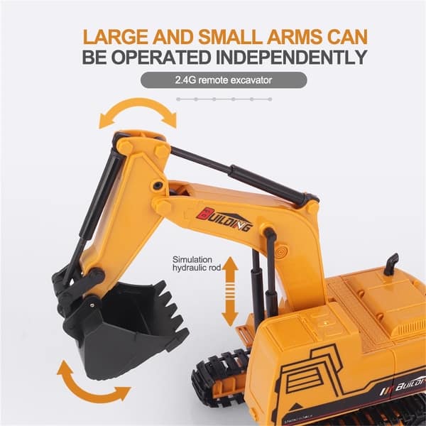 2.4G RC Truck Excavator Construction Digger Wireless Bulldozer Remote ...