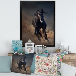Designart "Portrait of Thoroughbred Nonius Stallion Horse I" Farmhouse ...