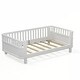 Wood Low Profile Twin Bed with Rails for Girls and Boys - Bed Bath ...