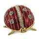 Curata Giftware Pewter Bejeweled Crystals Gold-Tone Enameled Luxy ...
