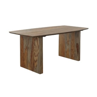 Charlie Midcentury Solid Sheesham Rectangle Dining Table - Bed Bath ...