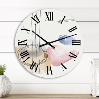 Designart 'Minimalistic Foliage With Vibrant Organic Shapes VII' Mid ...