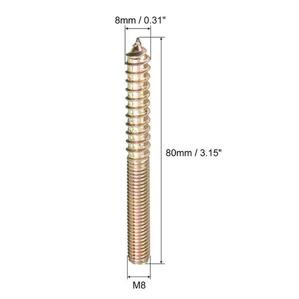 Hanger Bolts Double Ended Thread Dowel Screws for Wood Furniture 24pcs ...