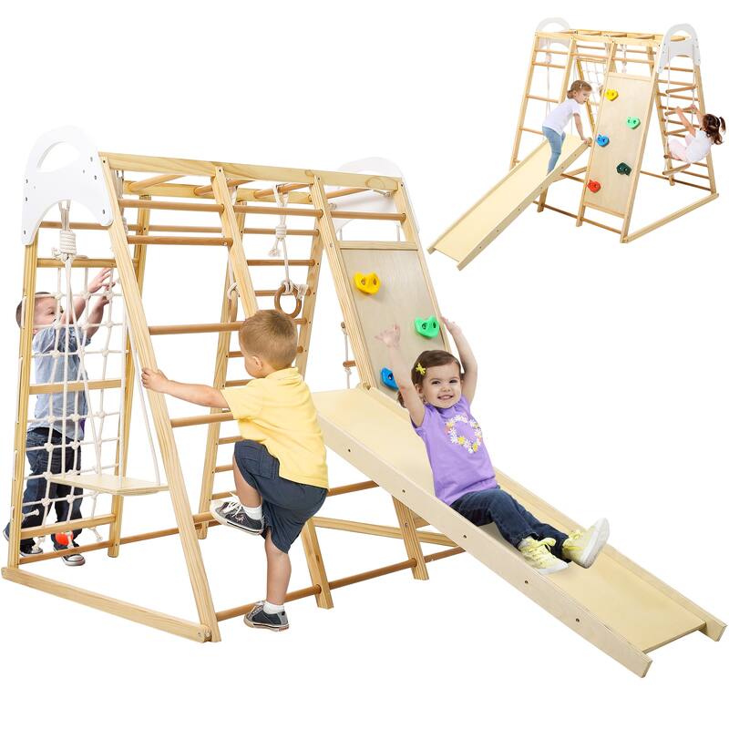 Gym Playset, Wooden Climbing Toys, Tent, Climbing Structure for Boys ...