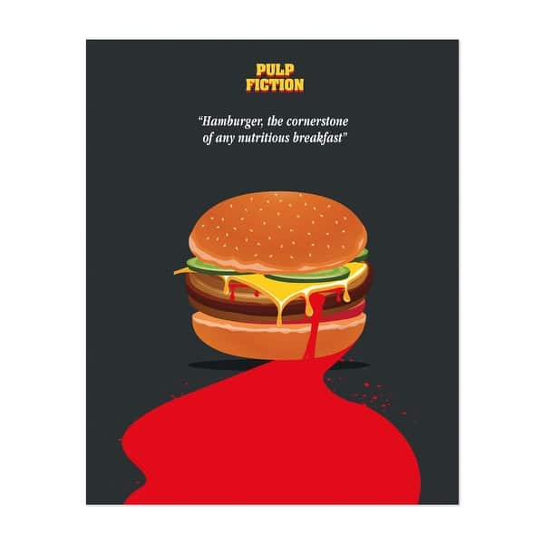 Pulp Fiction Burger Movie art Illustrations Minimal Art Print/Poster ...