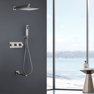 3 Function Temperature Control Complete Shower System with Rough-in ...