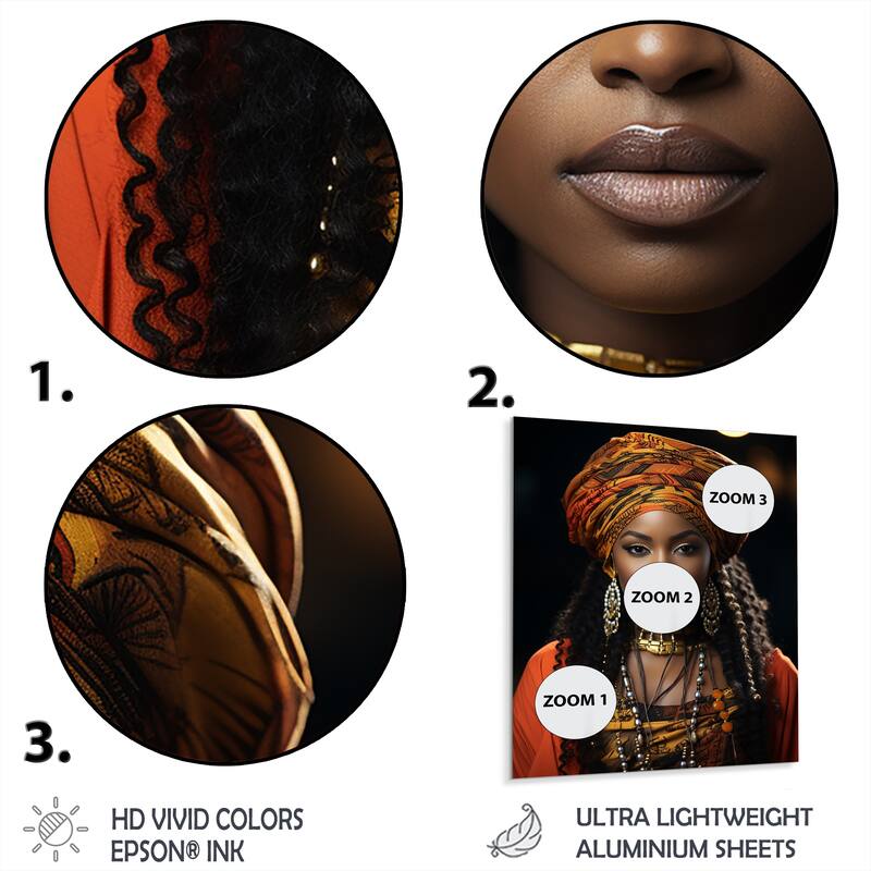 Designart "African American Art Black" African American Metal Wall Art ...