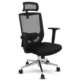 Ergonomic Office Chair with Adjustable Headrest, Lumbar Support, Mesh ...