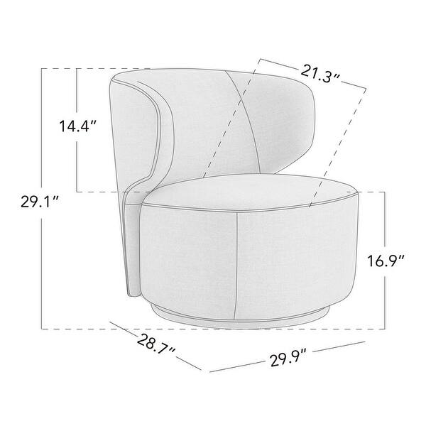 Charlie Modern Upholstered Swivel Accent Chairs with Wrap Around Back ...