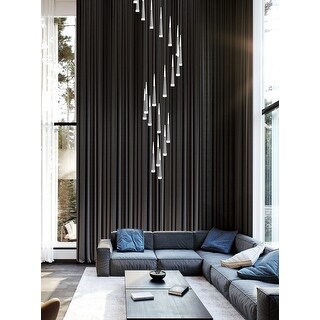PageOne Lighting Meteor 28 Head Brushed Aluminum Finished LED ...