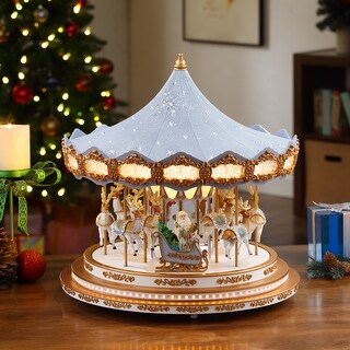 90th Anniversary Collection - Animated & Musical Crystal Carousel, Ice ...
