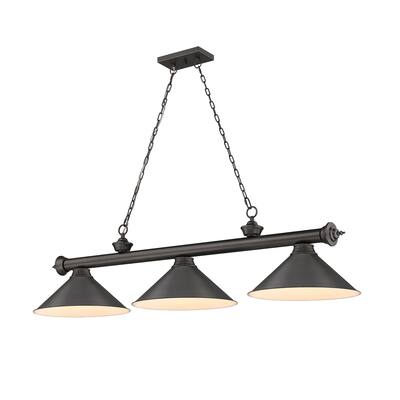 Cobalt 3 Light Billiard Light - Matte Black - Bed Bath & Beyond - 35797317
