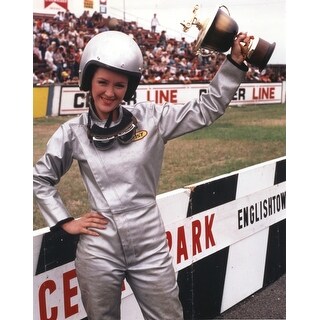 Bonnie Bedelia Posed with Her Trophy in Car Racing Outfit Photo Print ...