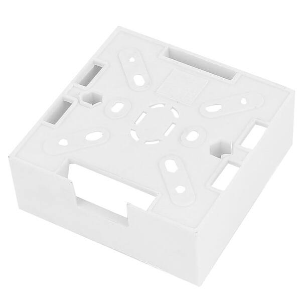 White Plastic Square Housing Socket Face Plate Wall Panel Cover - Bed ...