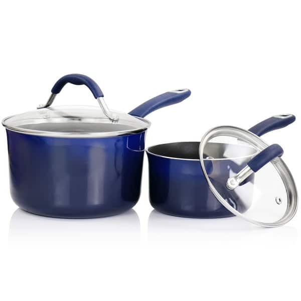 Cravings by Chrissy Teigen 14Pc Aluminum Cookware Combo Set in Blue - Bed Bath & Beyond - 36337760