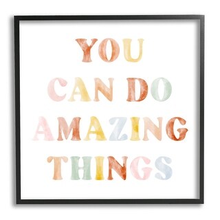 Stupell You Can Do Amazing Things Framed Giclee Art, Design by Lil' Rue ...
