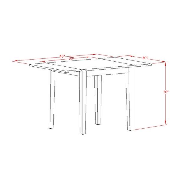 East West Furniture Dinette Set- a Rectangle Dining Table and Dining ...