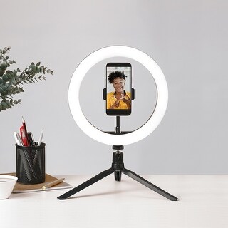 10'' LED Integrated Ring Light with Tripod Stand and Phone Holder - one ...