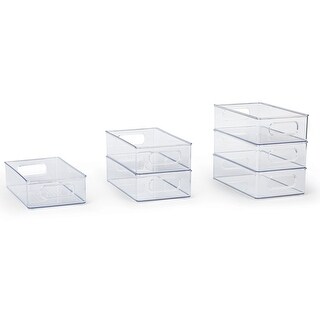 Stackable See-Through Kitchen Organizers - Set of 6 - 16.750 x 10.380 x ...