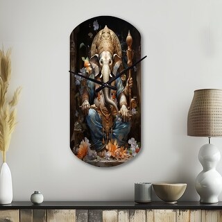 Designart - Gold Grey Indian Art Mystic Ganesha - Indian Art Large Wall ...