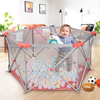 Infants Toddler Foldable Playpen Baby Indoor Outdoor Activity Center ...