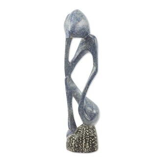 Novica Handmade Abstract Thinking Man Wood Sculpture - Bed Bath ...