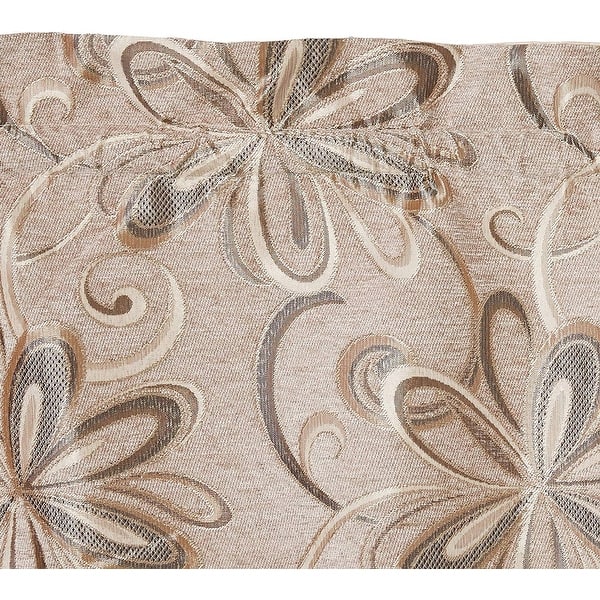 Violet Linen Chenille Chateau Vintage Floral Design, 60" x 15 ...