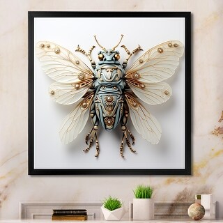 Designart "Captivating Moths Insect I" Insects & Bugs Wall Decor Gold ...